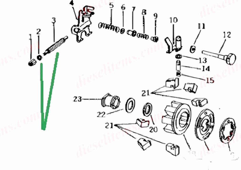 Stanadyne Pivot Shaft 12214 for Roosa Master Injection Pumps